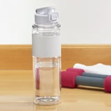 Mainstays BPA-Free 32 fl oz Arctic White and Clear Plastic Water Bottle ...