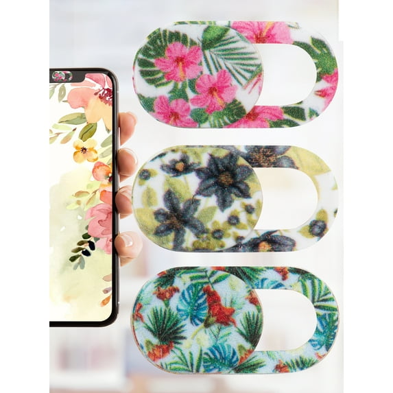 Laptop Camera Cover Slides (3 PK, Floral), ABS Webcam Privacy Slider by ...