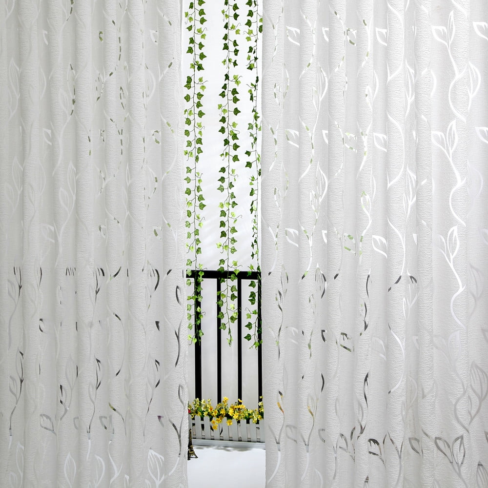Click here for Fridja 1 Pcs Vines Leaves Tulle Door Window Curtai... prices