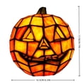 Stijggn Summerween Pumpkin Table Lamp, Handcrafted Retro Tiffany Style ...