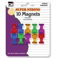 Officemate Push Pin Style Magnets, 10/Pack, Assorted Translucent Colors ...