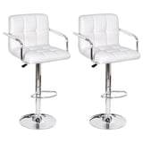 vidaXL Bar Stool Height Adjustable Seat Island Stool for Pub Faux ...