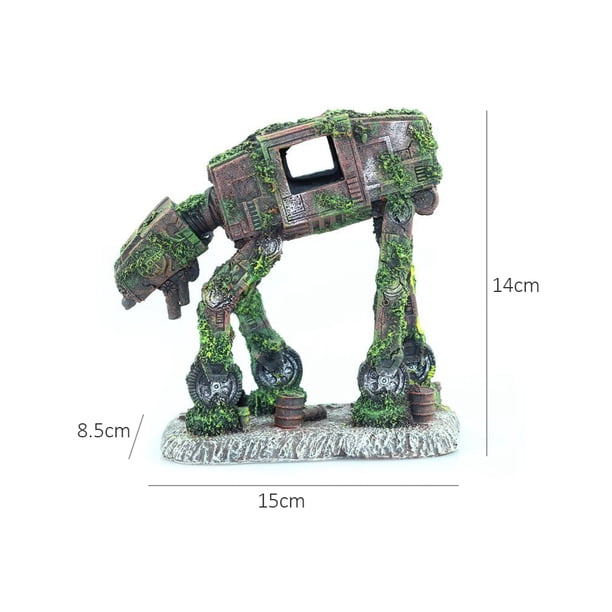 Resin Robot Dog Shape Aquarium Decoration Simulation Robot Dog Aquarium ...
