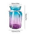 cpengpj Geometric Pattern Glass Vase, Transparent with Ribbon Decor ...