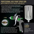 Pro 2.0mm HVLP Gravity Feed SPRAY GUN Air Regulator Auto Paint Primer ...