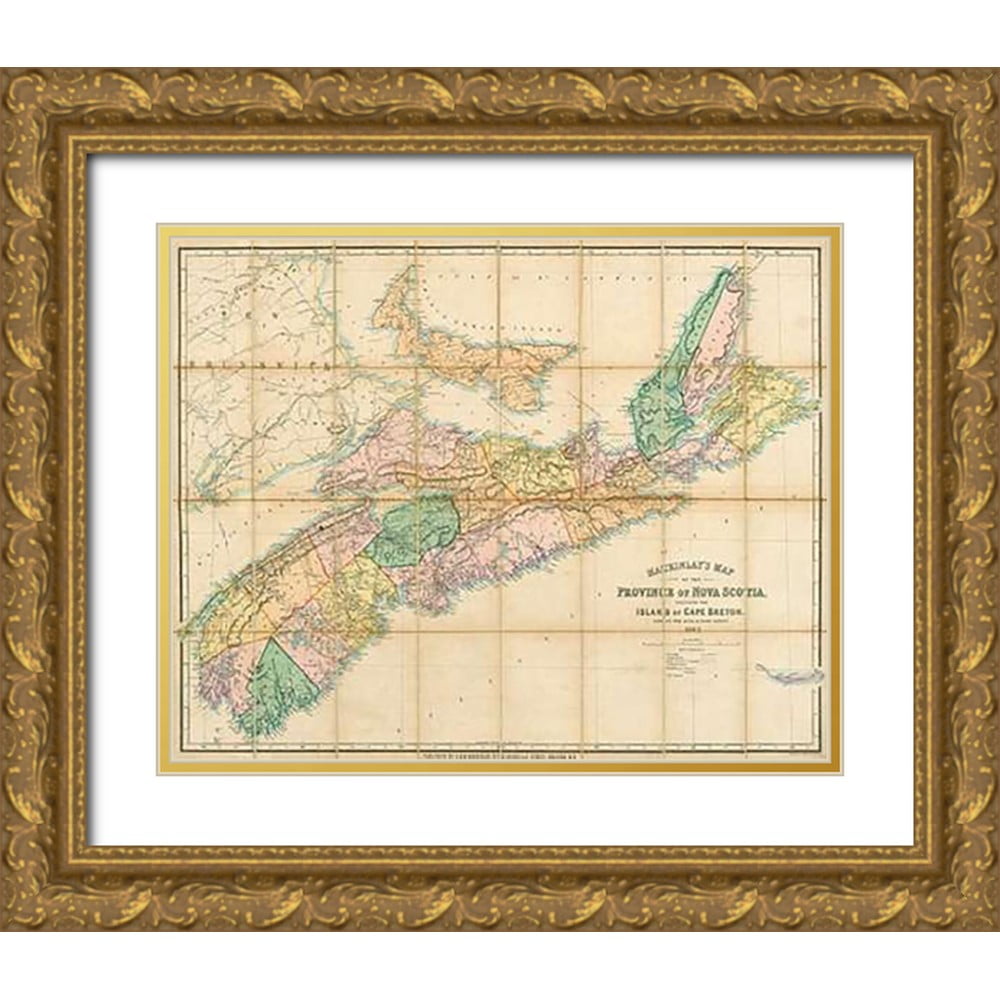 Mackinlay, A. and W. 18x15 Gold Ornate Wood Framed with Double Matting ...