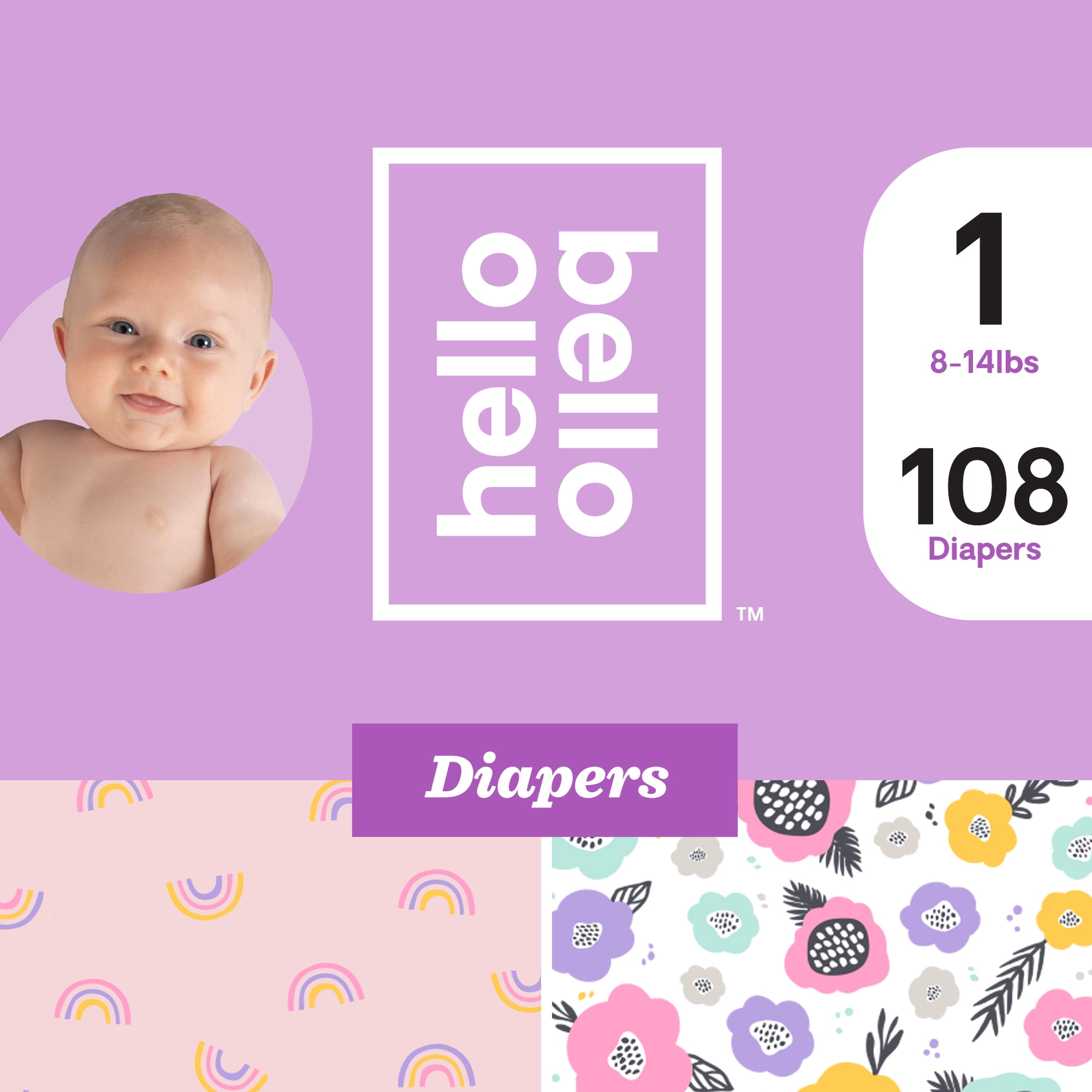Hello Bello Club Box Diapers - Rainbow Sherbert & Blooming Booties ...