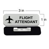 Flight Attendant 1 x 3" Name Tag/Badge, Blue, (3 Pack) - Walmart.com