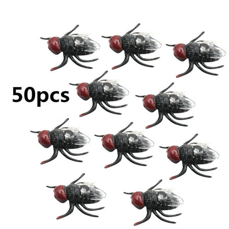 JOYWEI Plastic Flies Toy Fake Fly Bugs Fake Plastic Insect Fly Toys ...