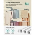 4-Tier Clothes Drying Rack Stand Foldable Laundry Drying Rack Rolling ...