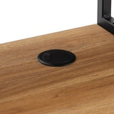 Mainstays 47" Computer Desk with Storage Shelves, Walnut Finish ...