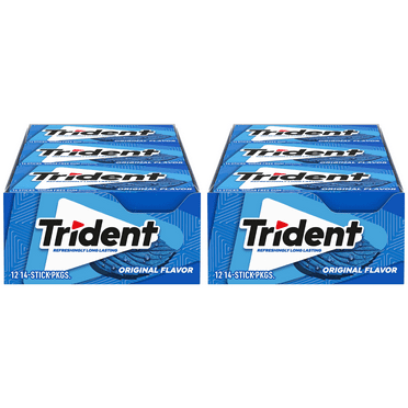 Trident Original Flavor Sugar Free Gum, 12 Packs Of 14 Pieces (168 ...