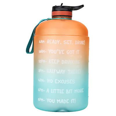 3.78l With Straw Water Bottle Hydration With Motivational Time Marker ...