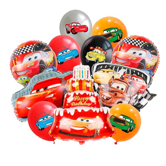 WODJR 145 Pcs Racing Car Balloon Arch Kit, Black Red Blue Latex ...