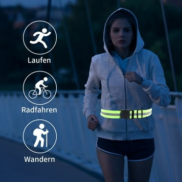 HQRP Reflective Running Belt / Elastic Band for Safe Running Jogging ...