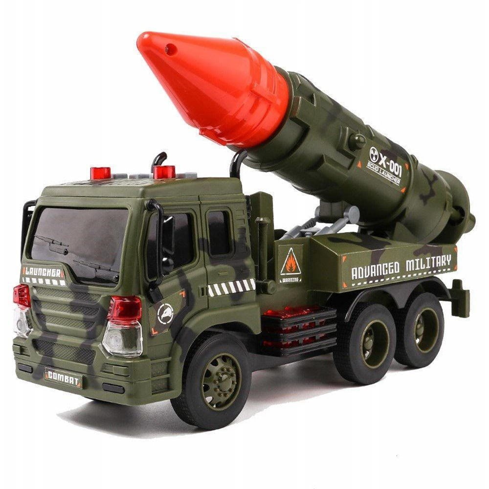 Friction Powered Military Missle Launcher Truck With Lights And Sound ...