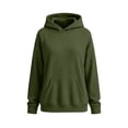 ATOYSOY Women Ribbed Textured Oversized Hoodie Long Sleeve Front ...