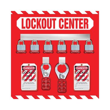 Master Lock Safety Series Lockout Stations with Key Registration Card ...