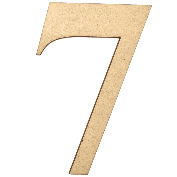 5" Tall MDF Number 7 | 1/4" Thick | Krafty Supply Letters | Times ...