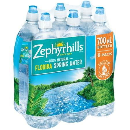 ZEPHYRHILLS Brand 100% Natural Spring Water, 23.7-ounce plastic sport ...