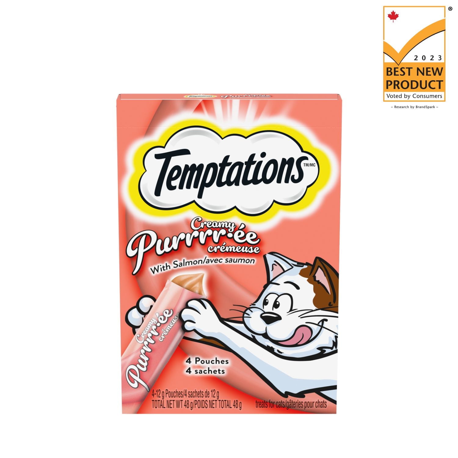 Click here for Temptations Creamy Puree Salmon Lickable Adult Cat... prices