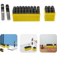 36 Pack Metal Stamping Kit, 1/2" (12.5mm), Steel Letter Punch Press ...