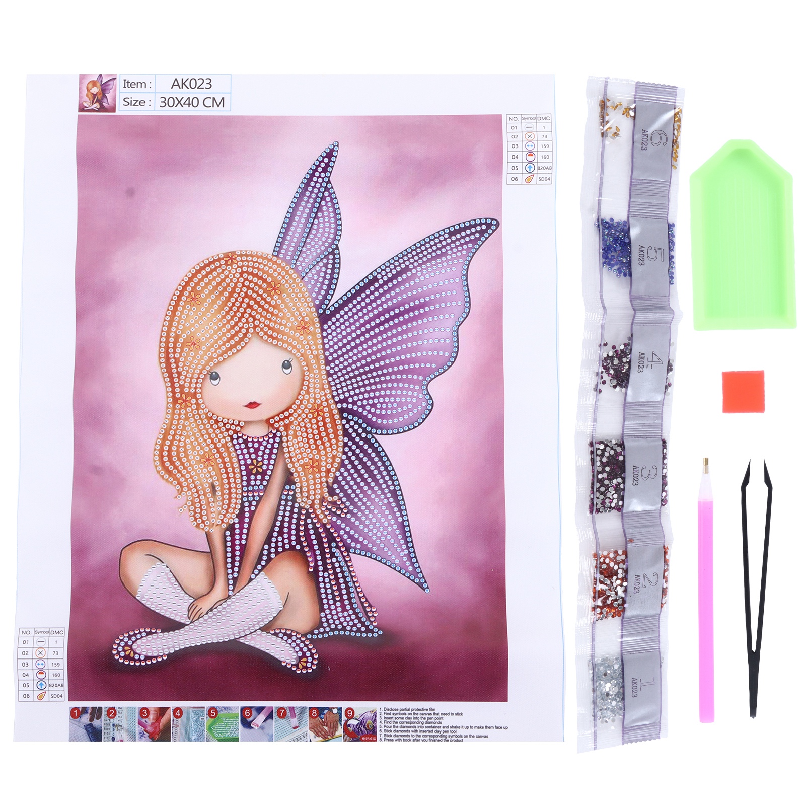 Rhinestone Painting, Exquisite Texture Relieve Pressure Bright Colors ...