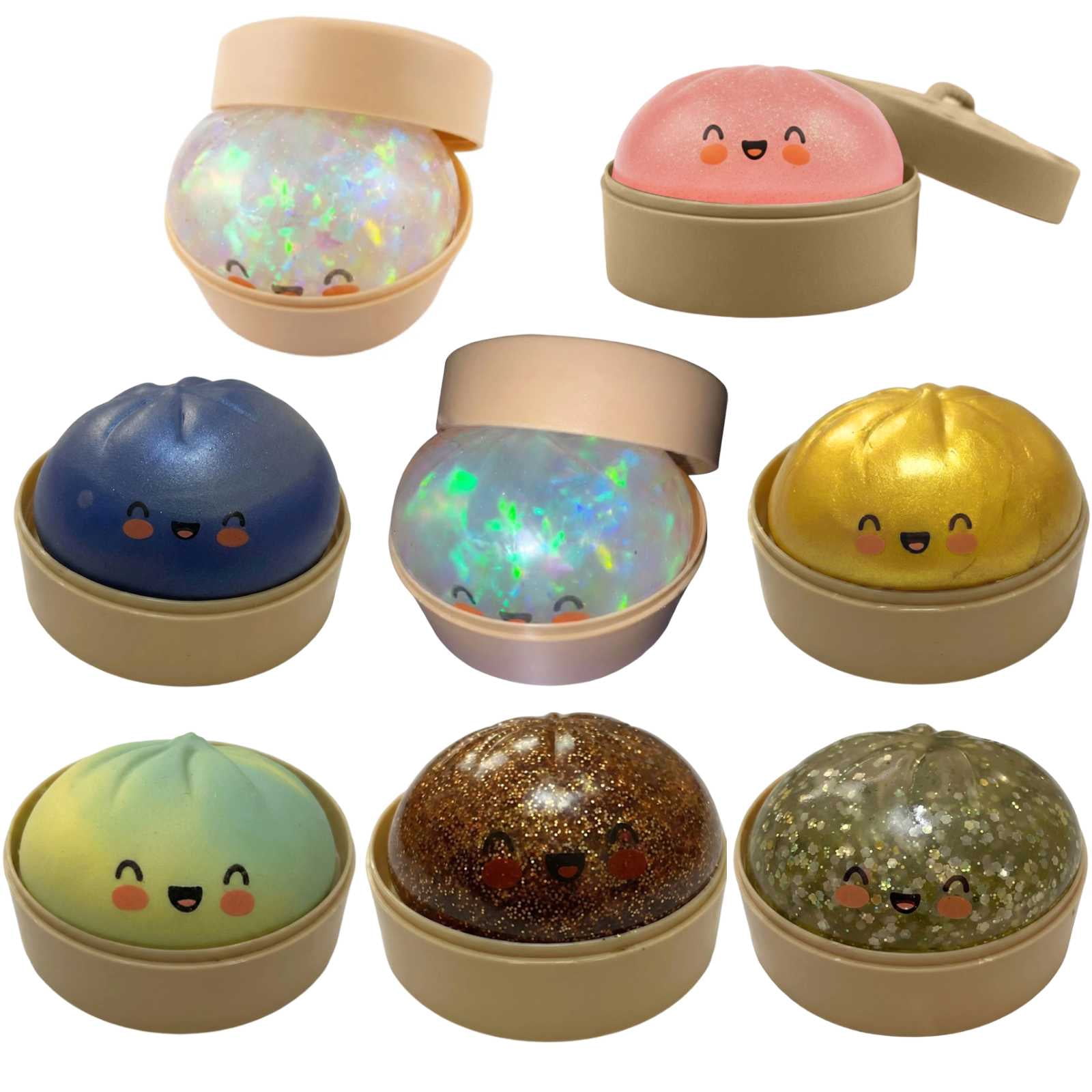 Glitter Dumpling, Glitter Dumpling Squishy Box, Squishies Stress Ball ...