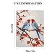 Acheng Romantic Love Tree Birds Canvas Wall Art Abstract Blue Trees Red ...