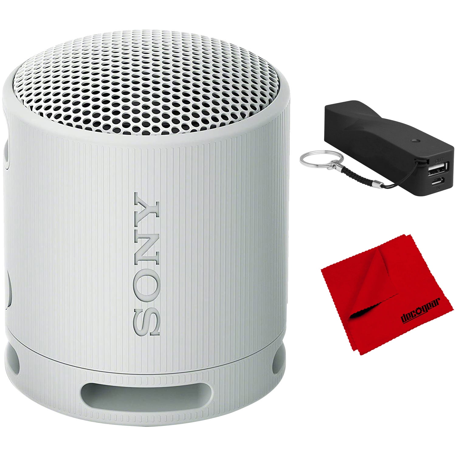 Sony XB100 Compact Bluetooth Wireless Speaker (Grey) Bundle with Power ...
