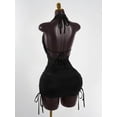 Black Sleeveless Halter Neck Bodycon Mini Dress With Rhinestone Detail ...