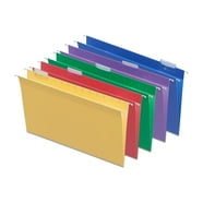 TRU RED Assorted Colored Hanging File Folders, 5 Tab, Letter Size, 25 ...
