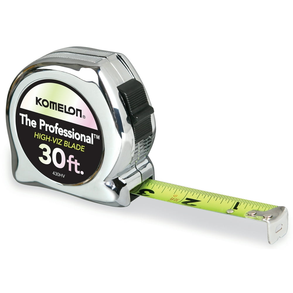 Komelon USA 430HV 1" X 30' Chrome Professional Tape Measure - Walmart ...