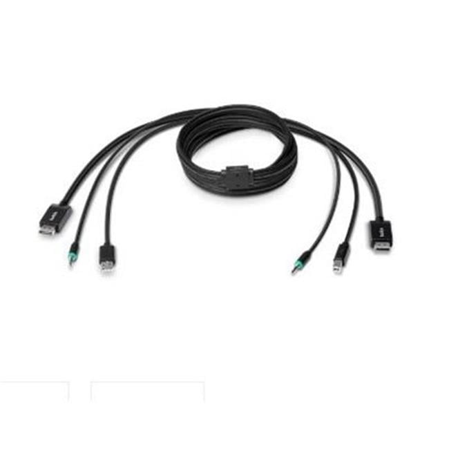 Belkin 10ft Secure DisplayPort + USB A/B +Audio KVM Combo Cable ...
