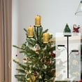 Black Triple Tree Topper Candelabra, 3 Tier Shelf for Christmas Tree ...