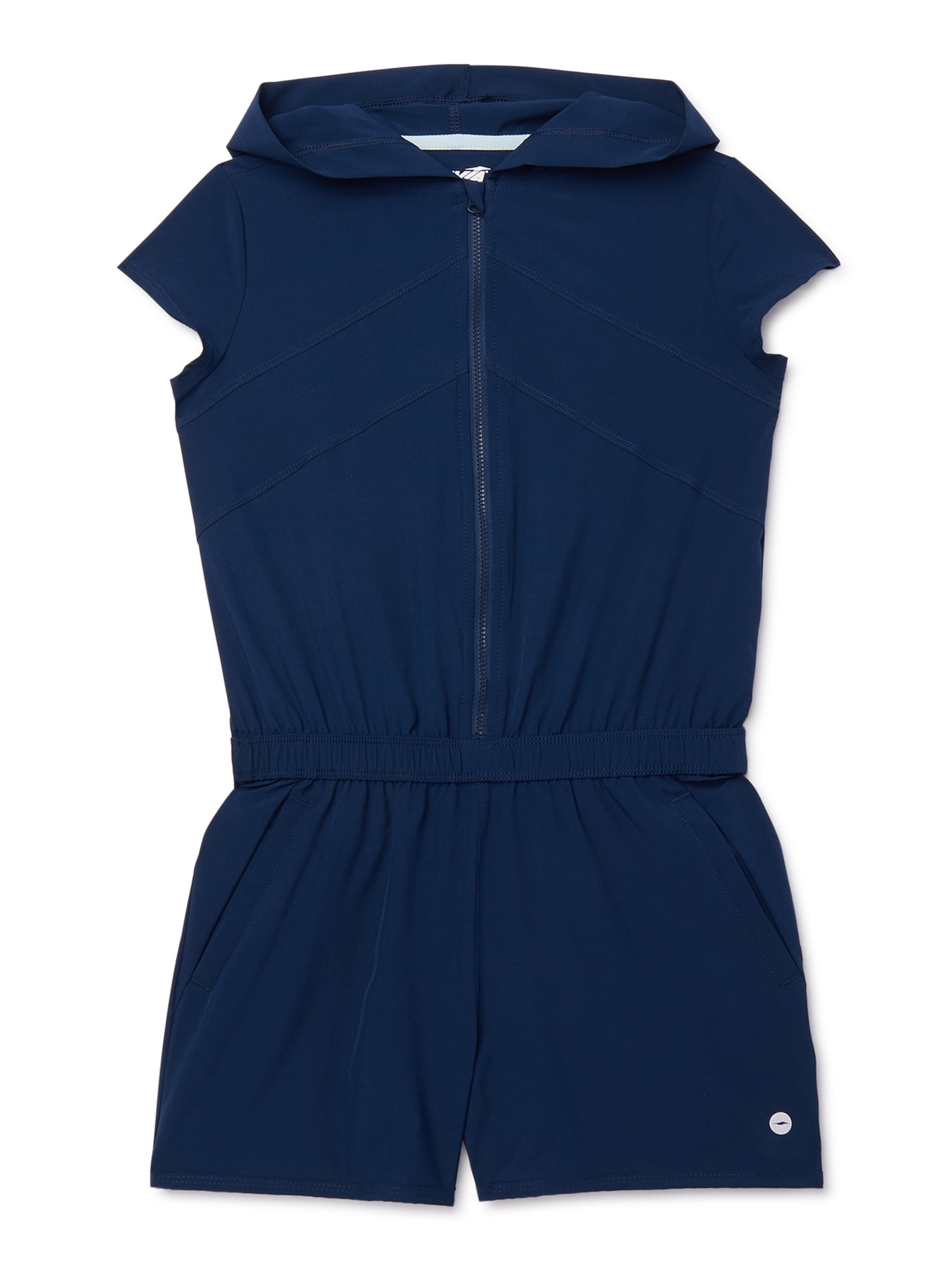 Avia Girls Zip-Up Hooded Sport Romper, Sizes 4-18 - Walmart.com