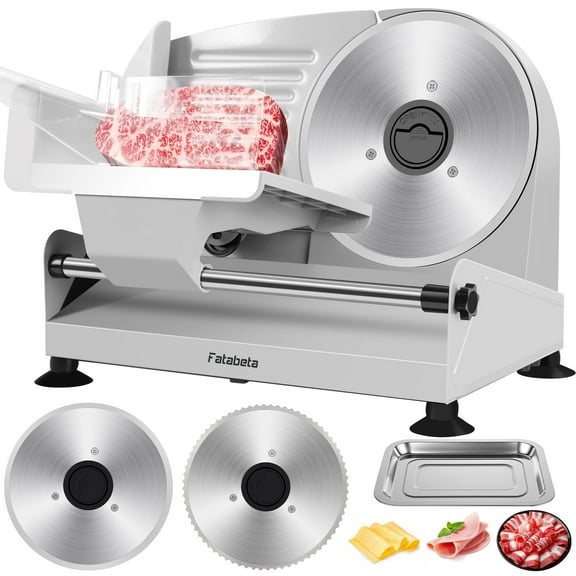 Electric Deli Meat Slicer, 200W Food Slicer with 0-15mm Adjustable ...