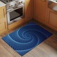 Blue Helix Stripes Entryway Rug 2x3ft Washable Non Slip Bathroom Rug ...