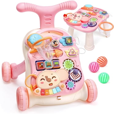 Baby Walker for Boys Girls, 2 in 1 Sit-to-Stand Learning Walker and ...