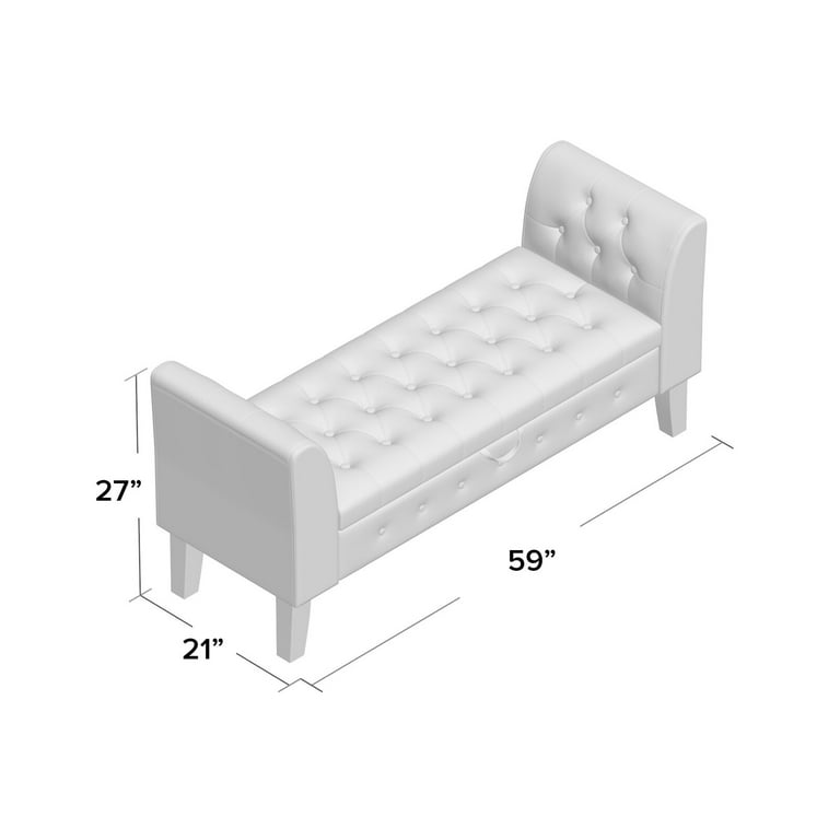 Battle Upholstered Flip Top Storage Bench Main Material Details Linen blend Ample storage space for you you can put something like blankets pillows or socks inside Walmart
