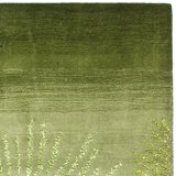 SAFAVIEH Soho Fiesta Celebration Wool Area Rug, Green/Multi, 6' x 6 ...