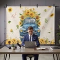 12x8ft Photo Backdrop, Sunflower Soft Polyester Backdrop Curtains ...