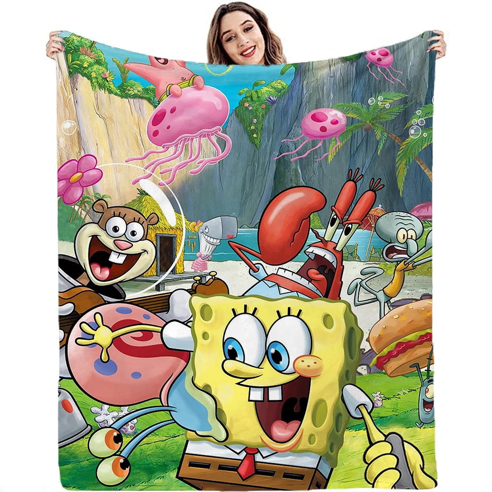 Click here for Bomveson Flannel Blanket Digital Printing Spongebo... prices