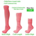 3 Pairs Extra Heavy Cotton Slouch Socks Shoe Size 5 to 10 (Hot Pink ...