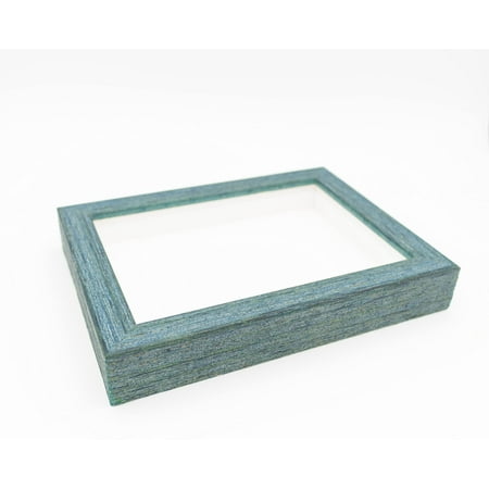 8x10 Shadowbox Gallery Wood Frames - Weathered Blue DEEP Shadow Box ...