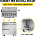 SINDA 4-Piece Outdoor Kitchen Package BBQ Gas Grill Island(With Natural ...