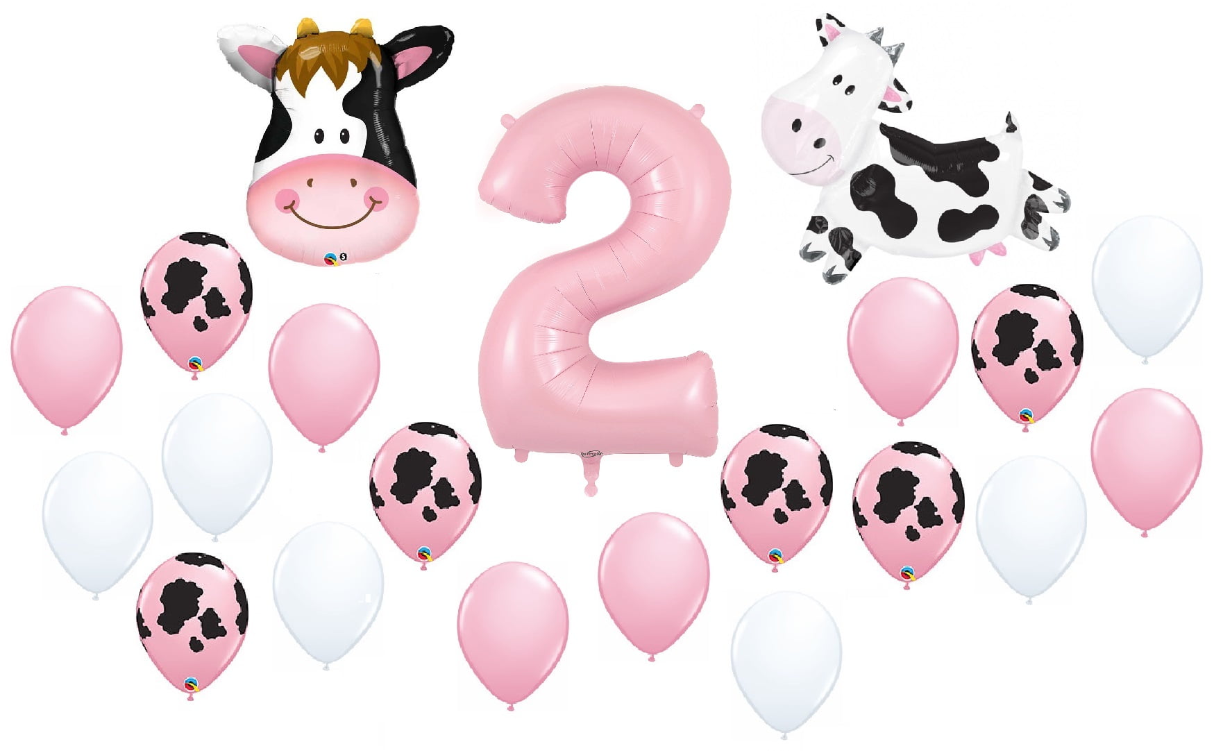 Holy Cow I'm Two 2nd Birthday Decorations Girl Farm Cow Animal Theme ...