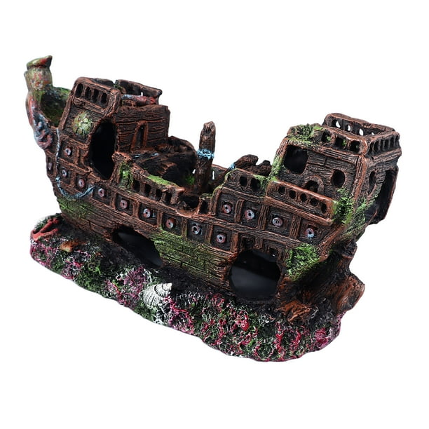 Aquarium Shipwreck Decoration Aquarium Decoration Fish Decoration ...