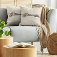 Cat Pillow Cushion Cover Pack of 2, Lazy Sleepy Cat in Earth Tones ...