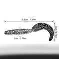 Soft Plastic Fishing Lures Curly Tail Grub Baits 1.38 Inch Bionic Worm ...